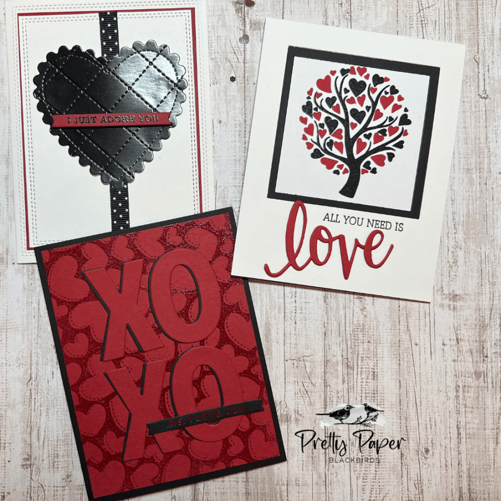Try Using a Simple Color Combo for your Valentine’s Cards!